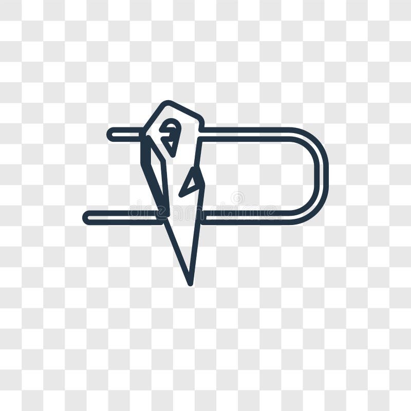 Needle Concept Vector Linear Icon Isolated on Transparent Background ...