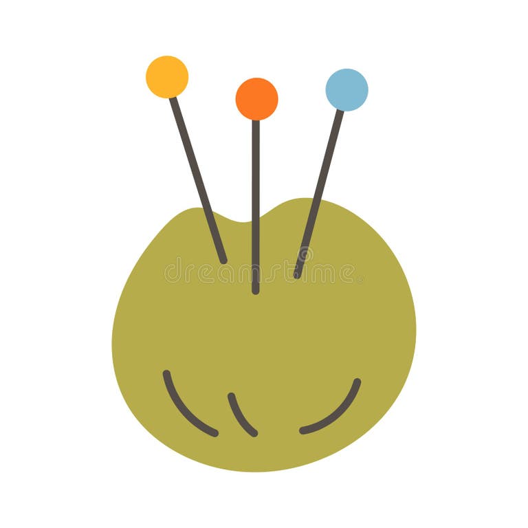 Needle Cushion. Sewing Pin Holder. Sewing Accessory. Vector ...