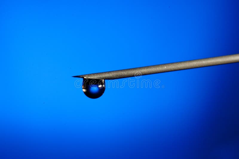 Needle and drop water stock photo. Image of splash, health - 21385864