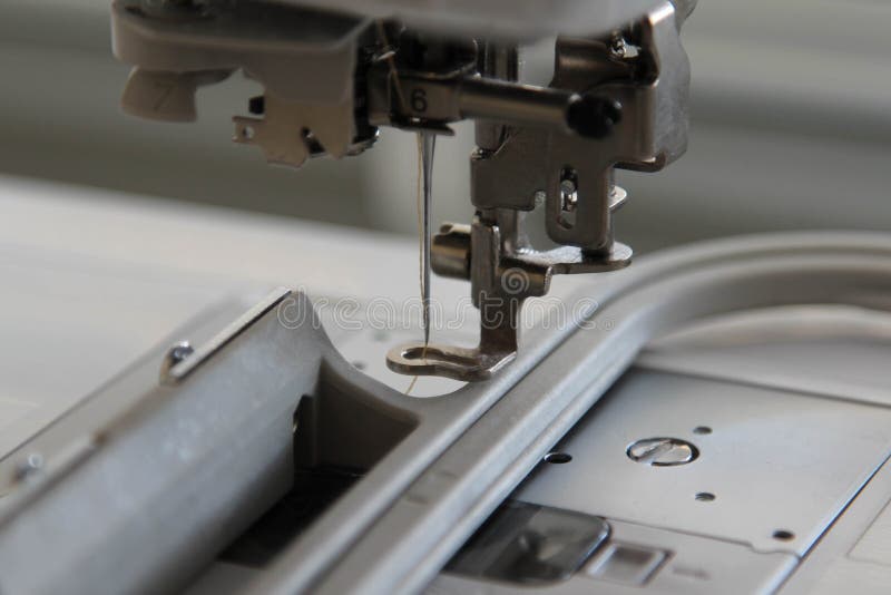 The Needle and Foot of Sewing Machine Stock Photo - Image of industrial ...