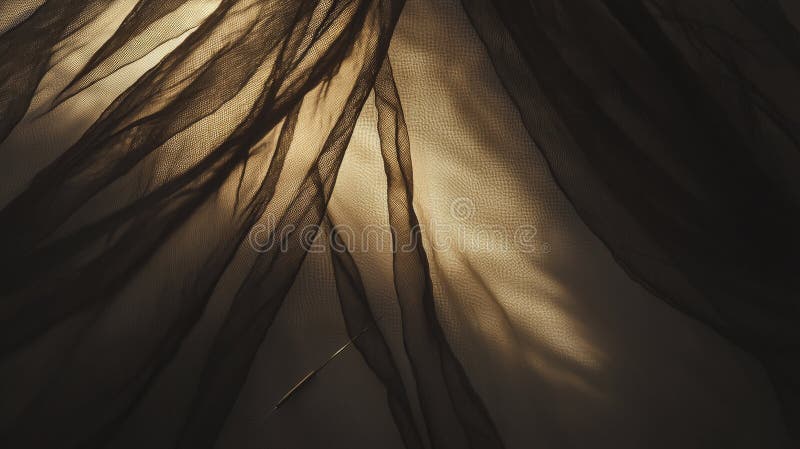Needle Gliding through Fabric Artistic Studio Macro Photography Textile ...