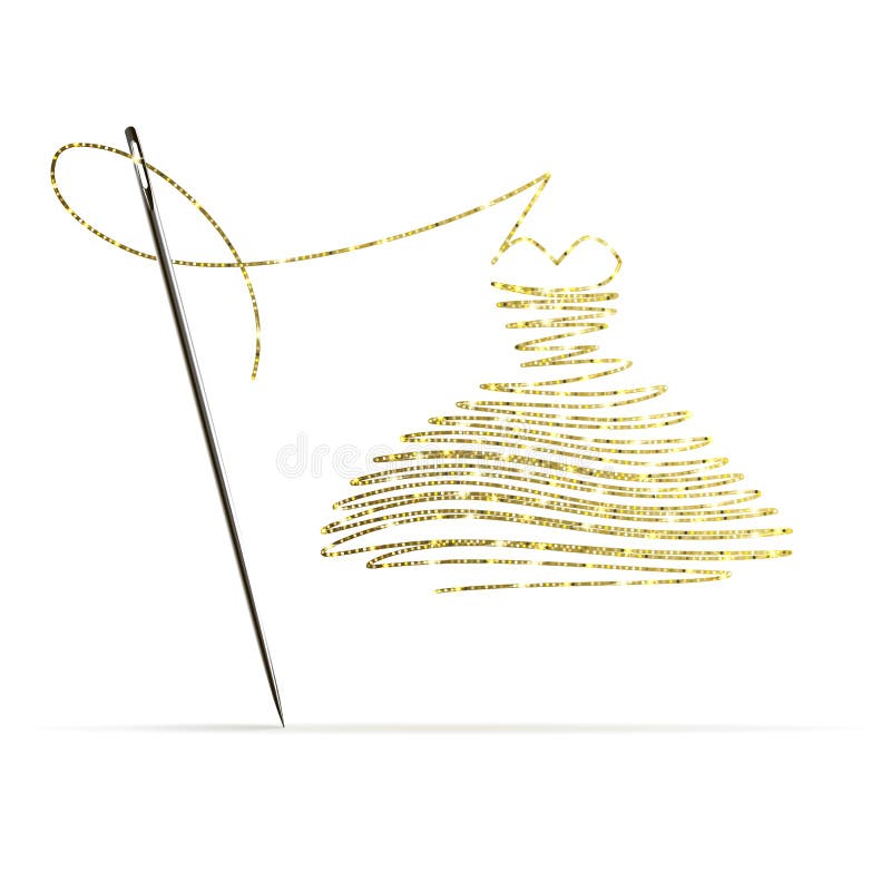 Needle Golden Thread Stock Illustrations – 403 Needle Golden Thread ...