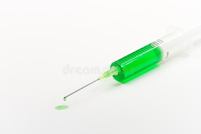 Needle with green liquid stock image. Image of medic - 18103531