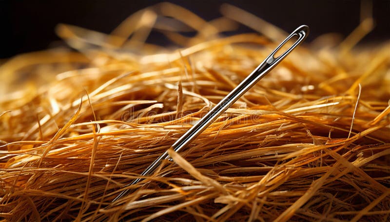 Needle in a hay stack stock illustration. Illustration of finding ...