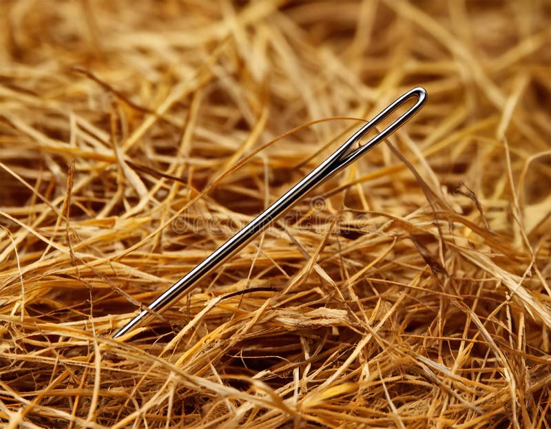 Needle in a hay stack stock illustration. Illustration of sewing ...