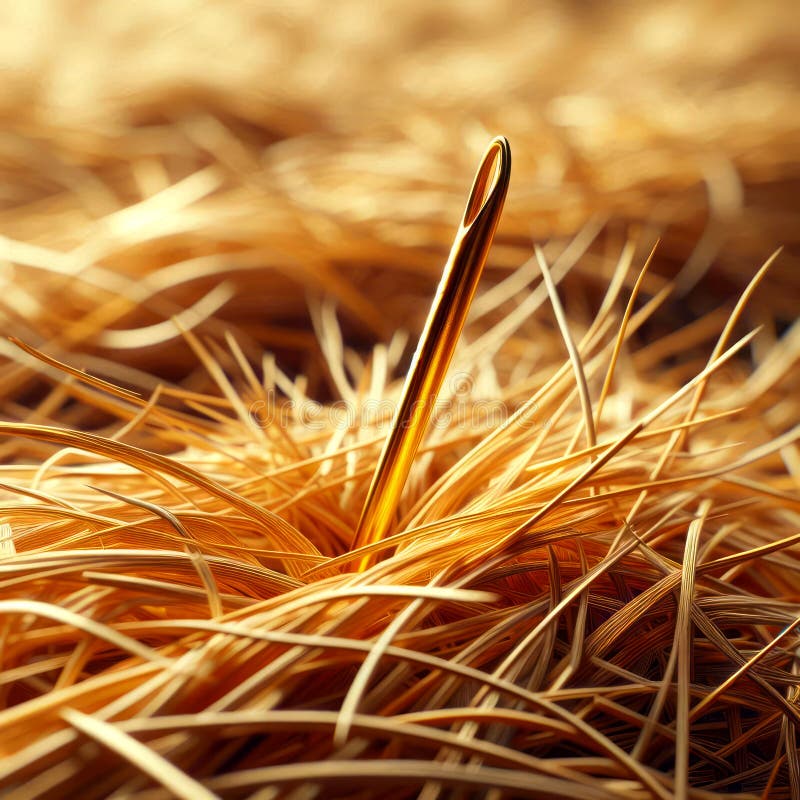 Sewing needle in haystack stock illustration. Illustration of concept ...