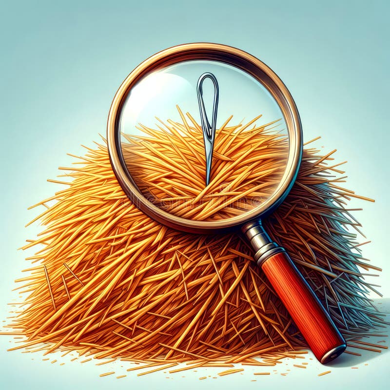 Needle in a haystack stock illustration. Illustration of discovery ...
