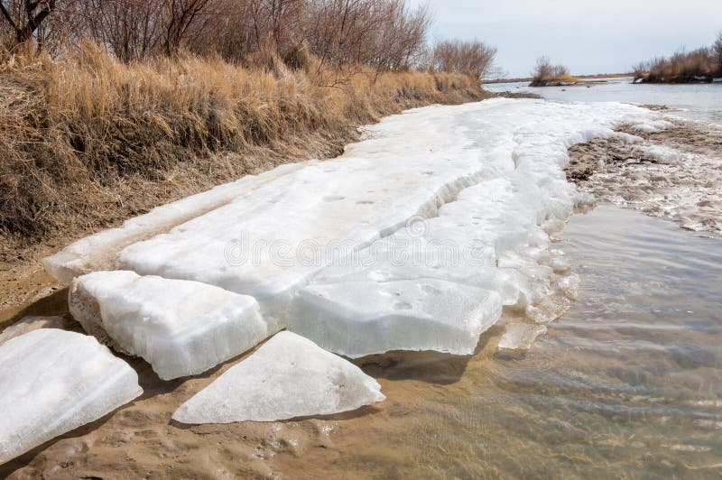 Needle ice on the river stock image. Image of lake, beautiful - 121117979