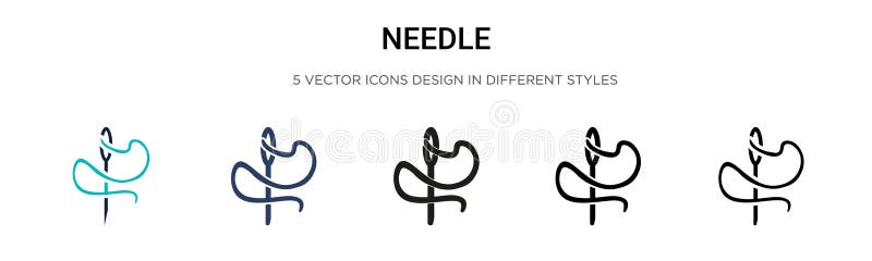 Needle Icon in Filled, Thin Line, Outline and Stroke Style. Vector ...