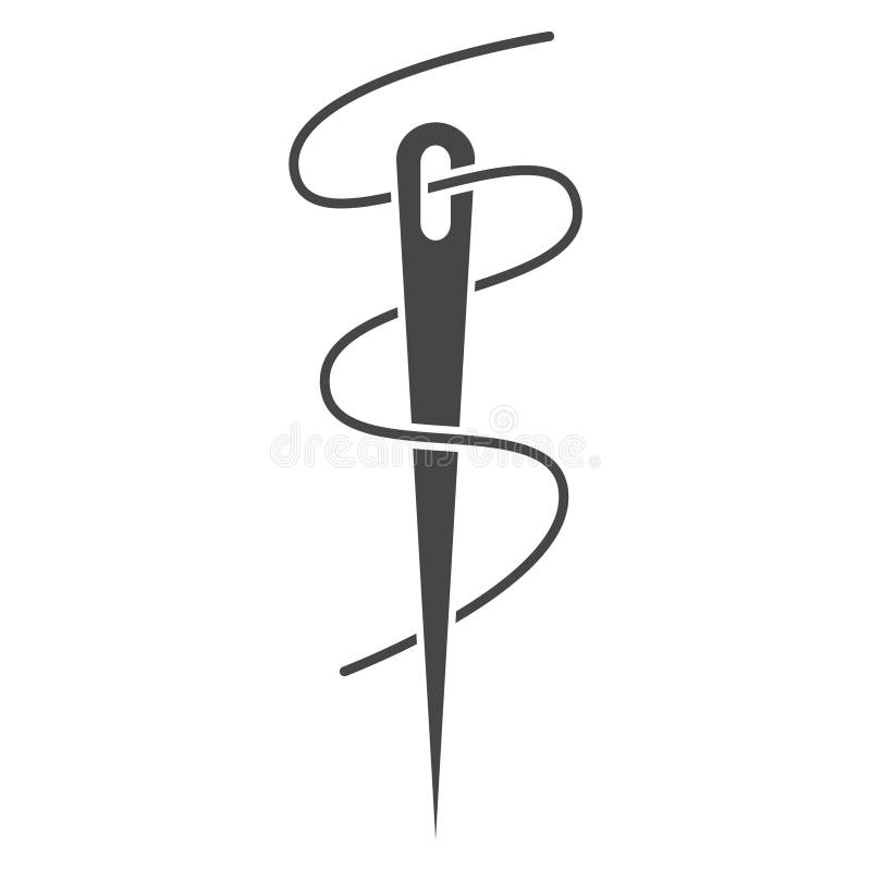 Needle Icon, Thread and Needle Icon Stock Vector - Illustration of ...
