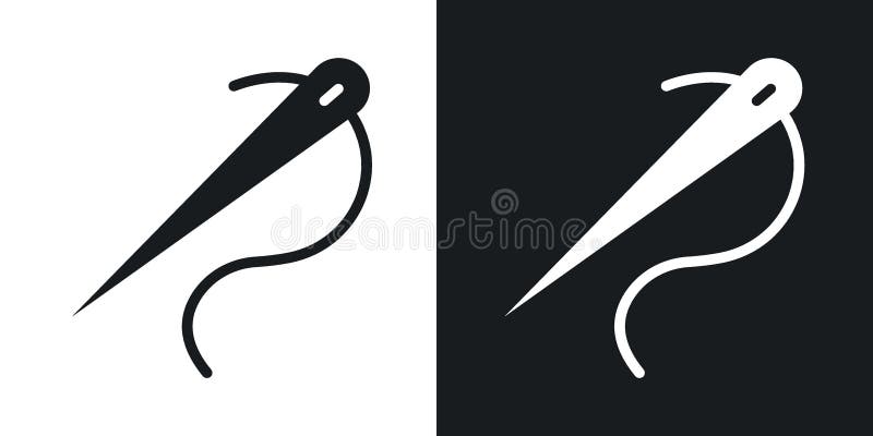 Needle Icon Vector Set on White Background Stock Vector - Illustration ...