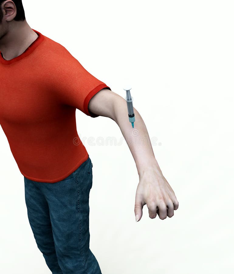Needle In Mans Arm Picture. Image: 8083897