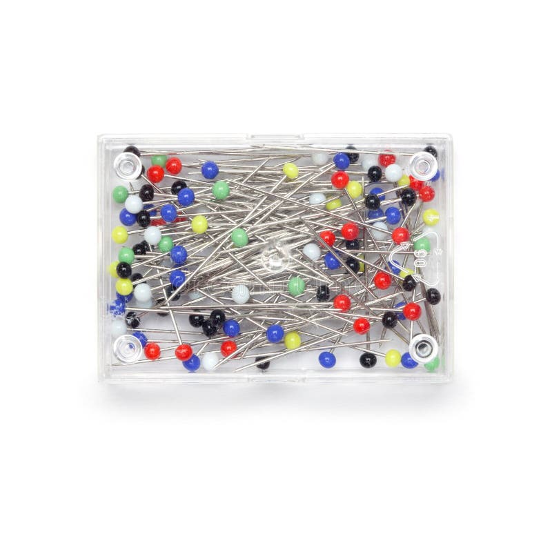 Needle Pins On White Background Stock Image - Image of isolated, white ...