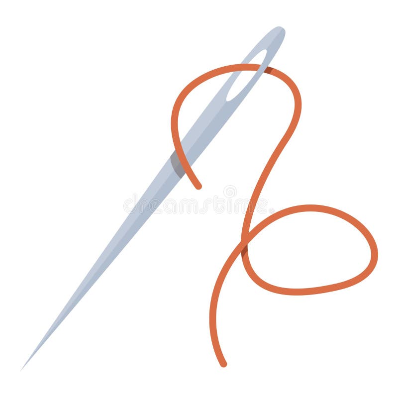 Needle Pulling Thread, a Classic Image of Sewing and Tailoring Stock ...