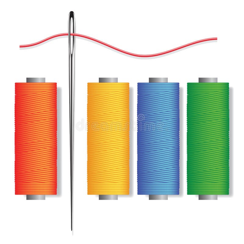 Needle and Threads stock vector. Illustration of pastel - 19014314