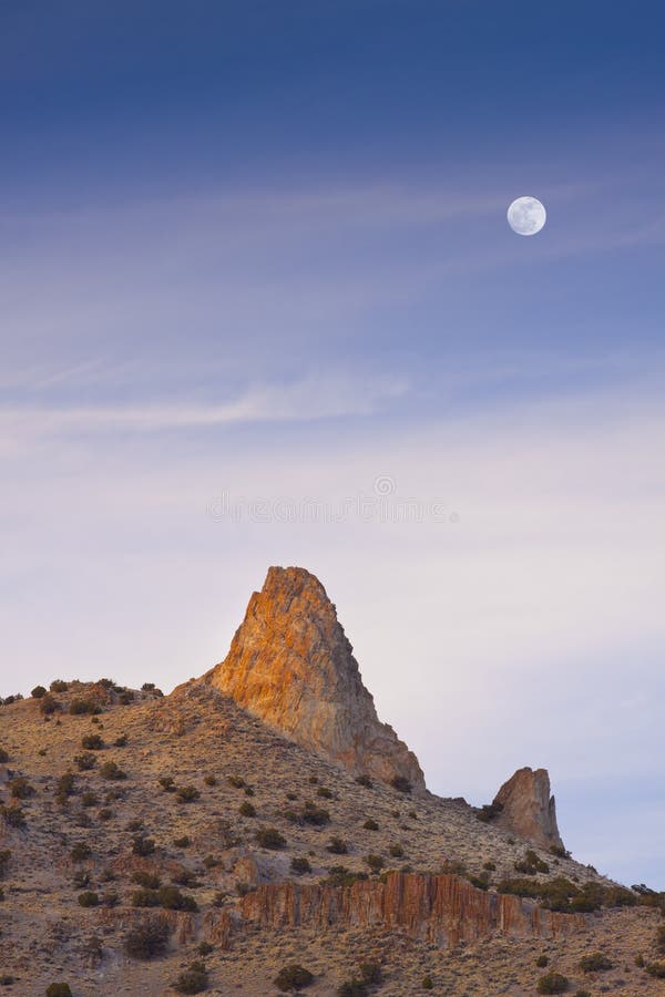 Needle Rock Moon stock image. Image of light, hills, rise - 23303319