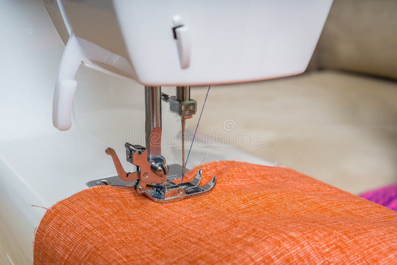 Needle of Sewing Machine and Cloth Stock Photo - Image of clothing ...