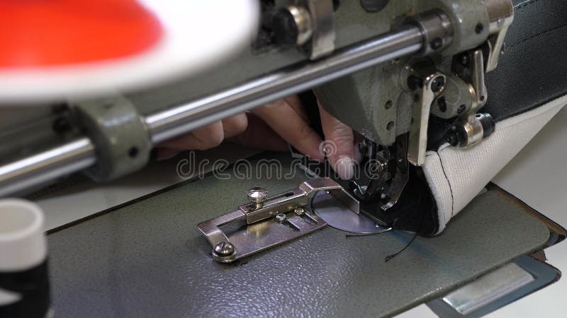 Needle of the Sewing Machine in Motion, Close-up. Needle of the Sewing ...