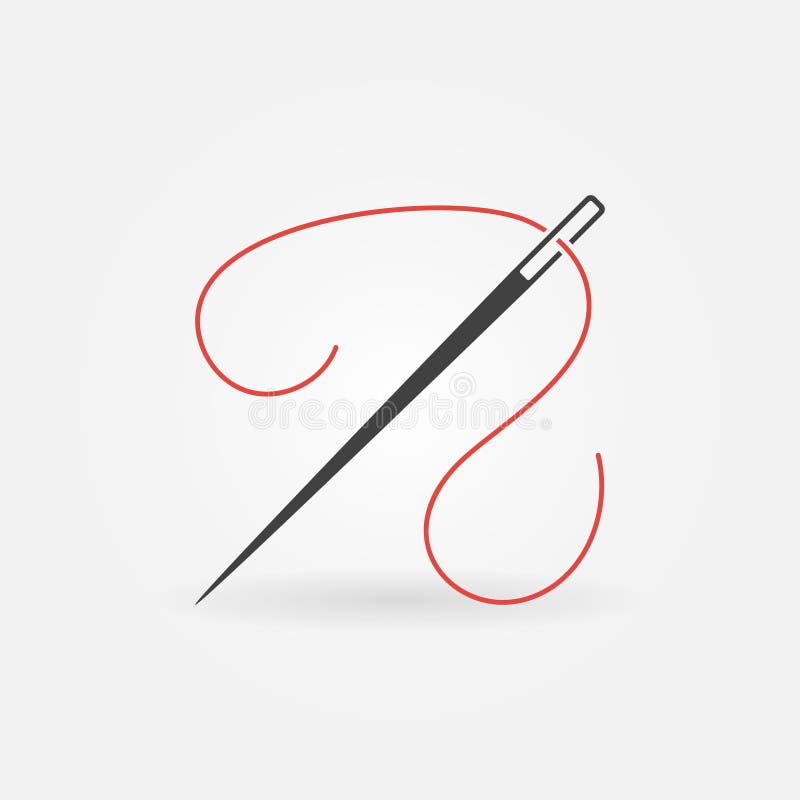 Needle for Sewing Vector Minimal Tailoring Concept Colorful Icon Stock ...