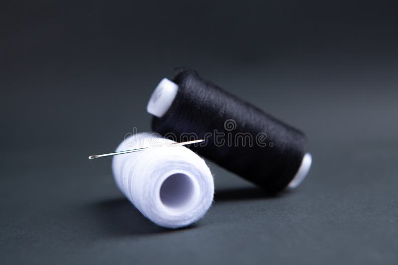 Needle and Sewing Thread Sew Stock Image - Image of needlework ...
