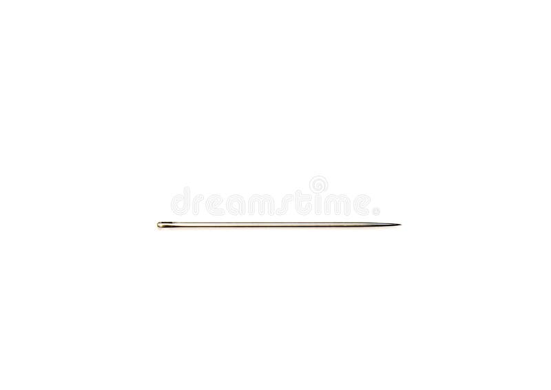 Needle for Sewing on White Background, Isolate. Stock Photo - Image of ...