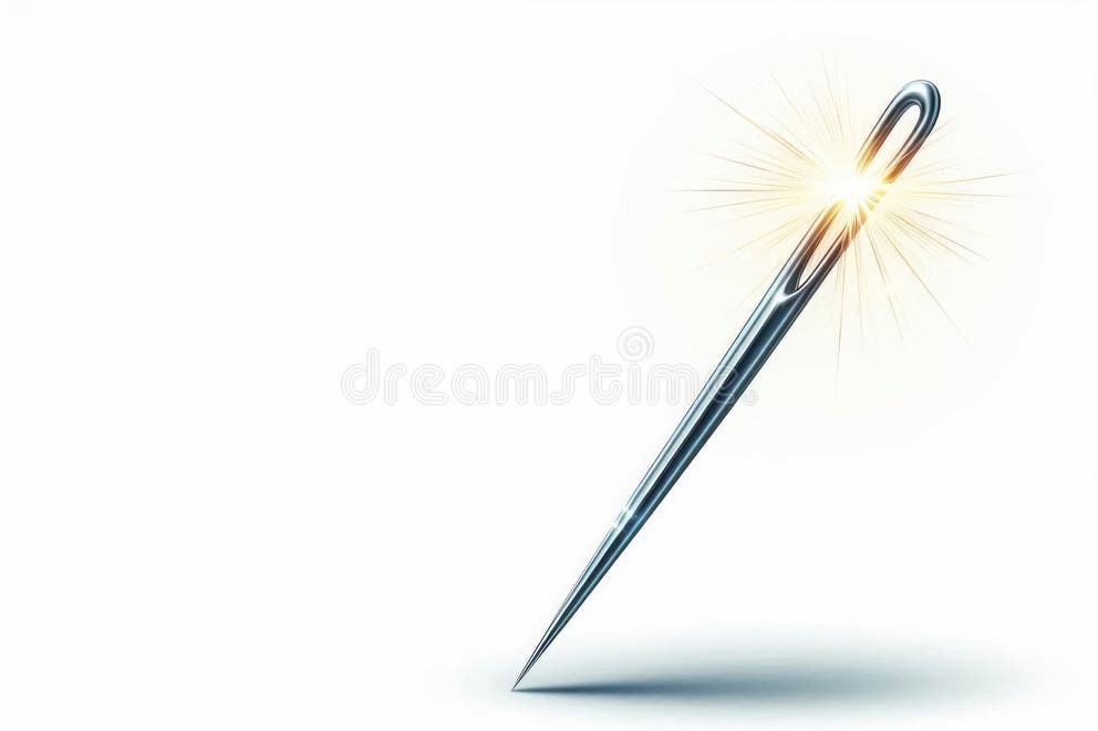 The Needle is Shiny. Space for Text. Stock Image - Image of point ...