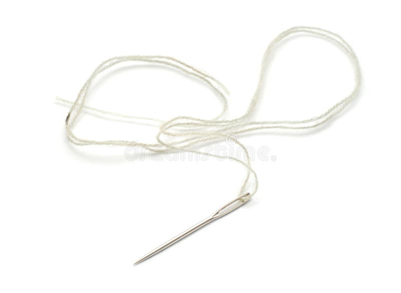 Needle and string stock photo. Image of sharp, isolated - 27593068