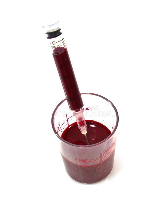 Needle of Syringe with Blood Drop. Stock Photo - Image of clinical ...