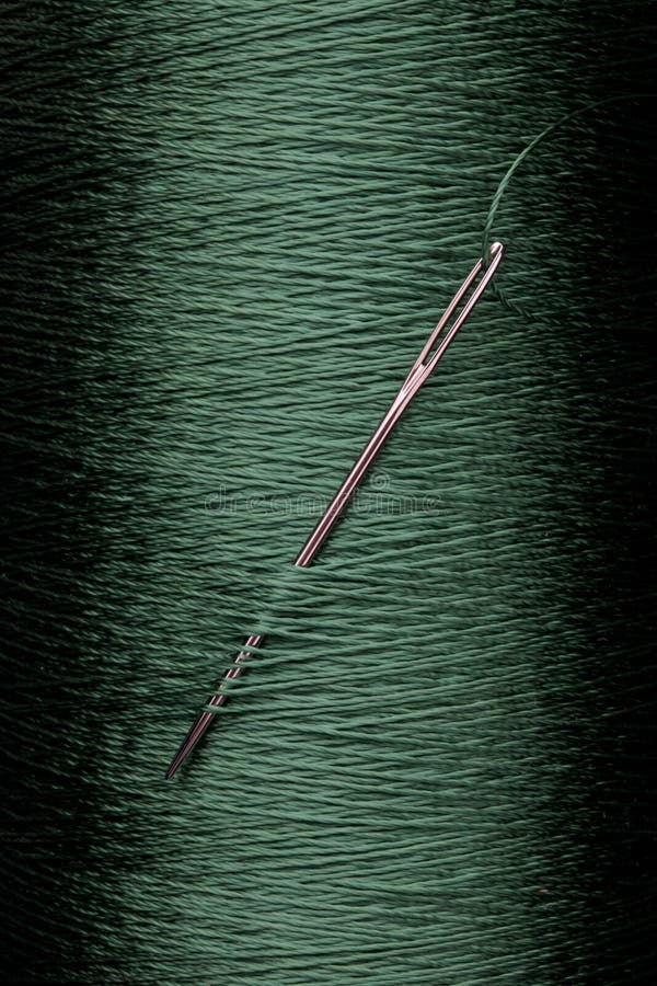 Needle and Thread in Dollar Sign Shape Stock Image - Image of needle ...