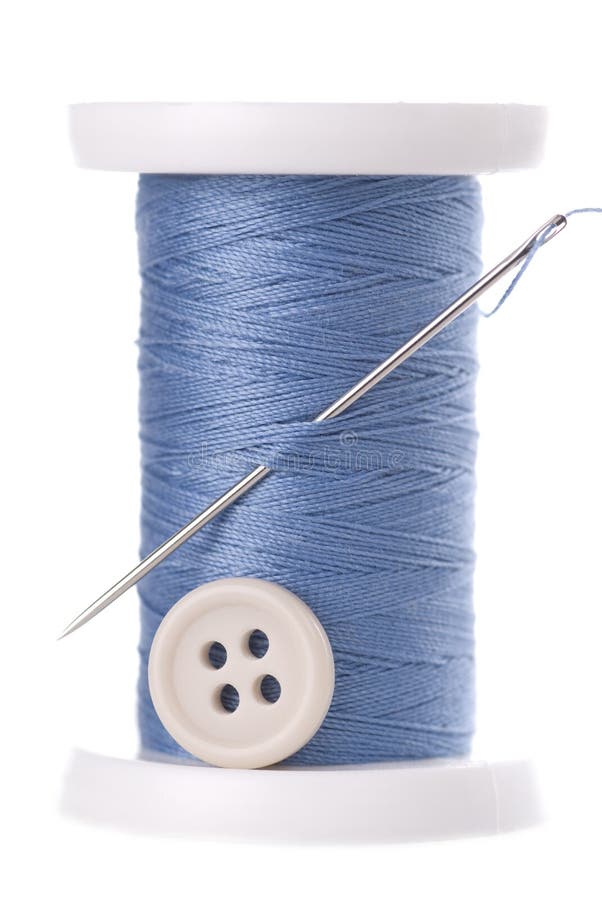 Needle Thread and Button stock image. Image of spool - 11149573