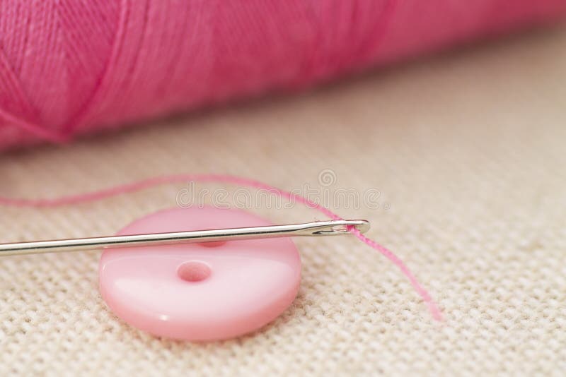 Needle Thread And Button stock image. Image of button - 11149573