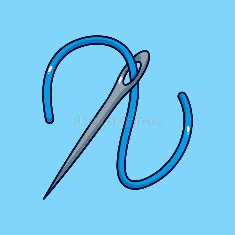 Needle and Thread - Cartoon Vector Illustration Stock Vector ...