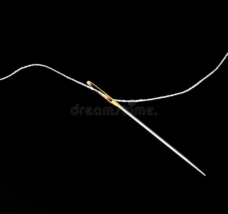 Needle and thread stock photo. Image of pass, needle - 52616146