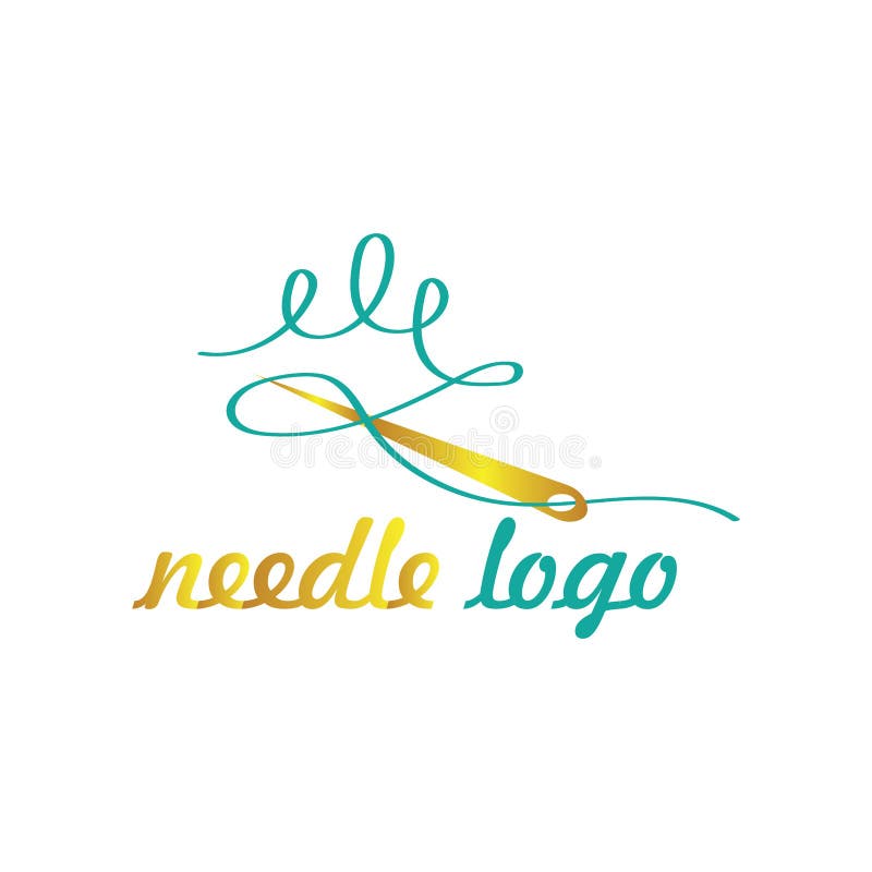 Needle and Thread Colorful Illustration Logo Template Vector Stock ...