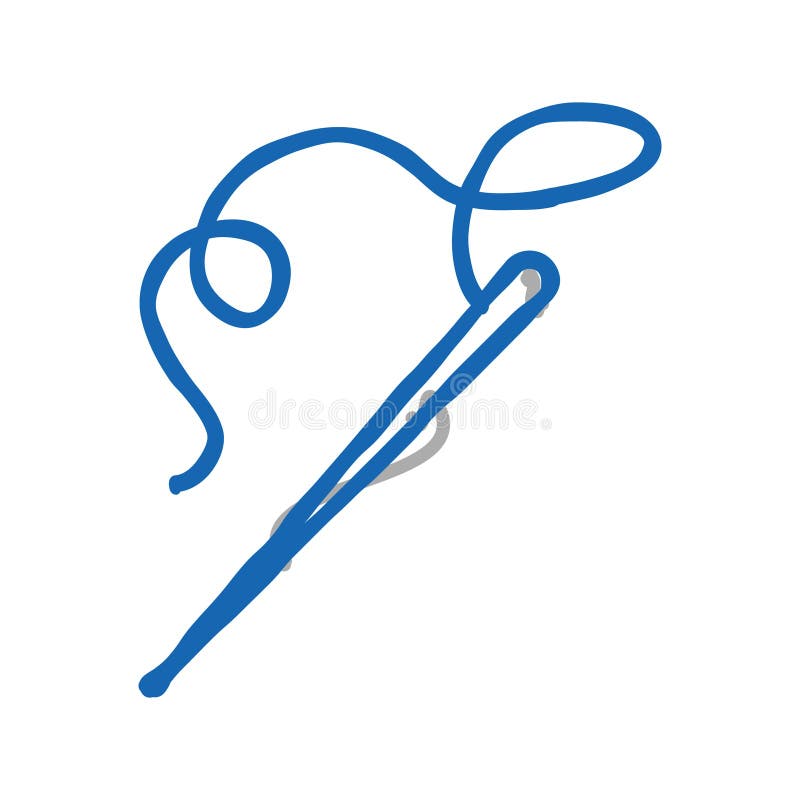 Needle Thread Embroidery Hobby Icon Doodle Illustration Stock ...