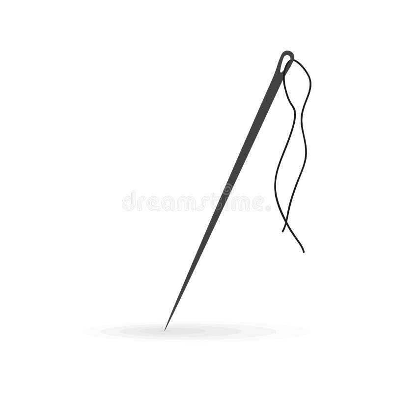 Needle with a Thread. Vector Illustration. Stock Illustration ...