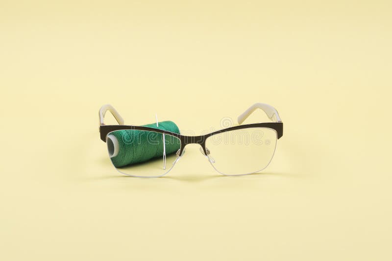 Glasses Accessory a Man with Poor Eyesight. Stock Image - Image of ...
