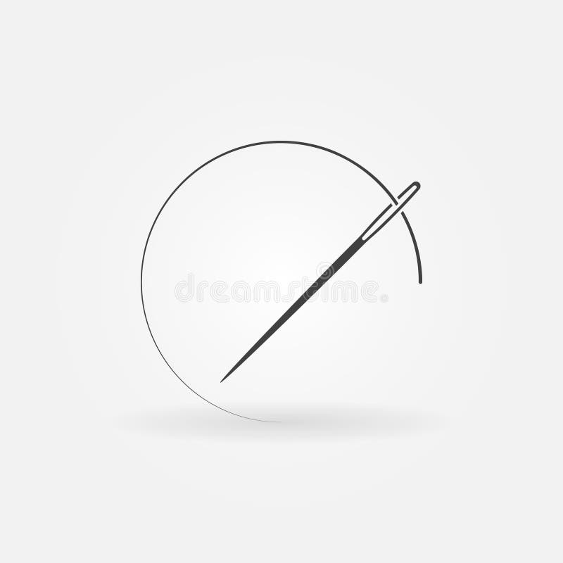Needle and Thread Icon or Design Element Stock Vector - Illustration of ...