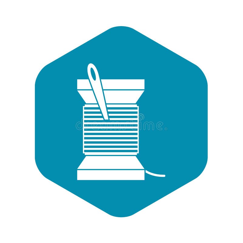 Needle and Thread Icon, Simple Style Stock Vector - Illustration of ...