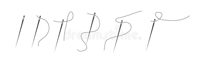 Needle and Thread Icon. Tailor Symbol. Sign Dressmaking Vector Stock ...