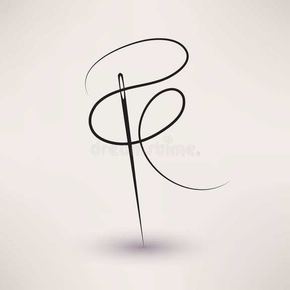 Needle and Thread Icon Vector in Flat Style. Stock Vector ...