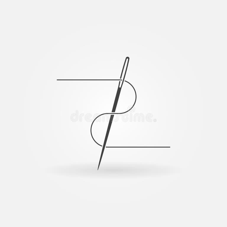 Needle and Thread Vector Icon Stock Vector - Illustration of cloth ...