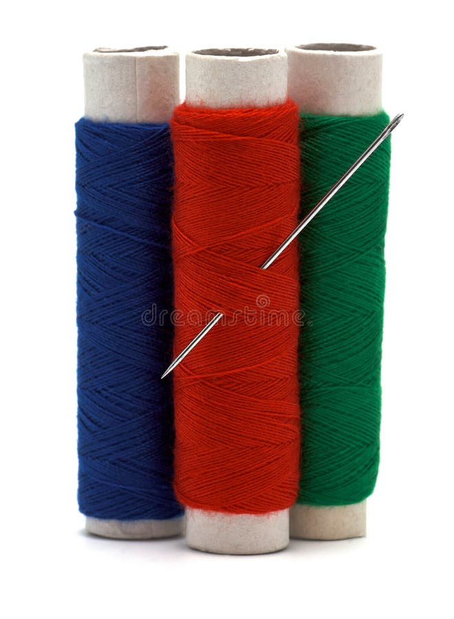 Spool of thread stock image. Image of clothing, isolated - 19132139
