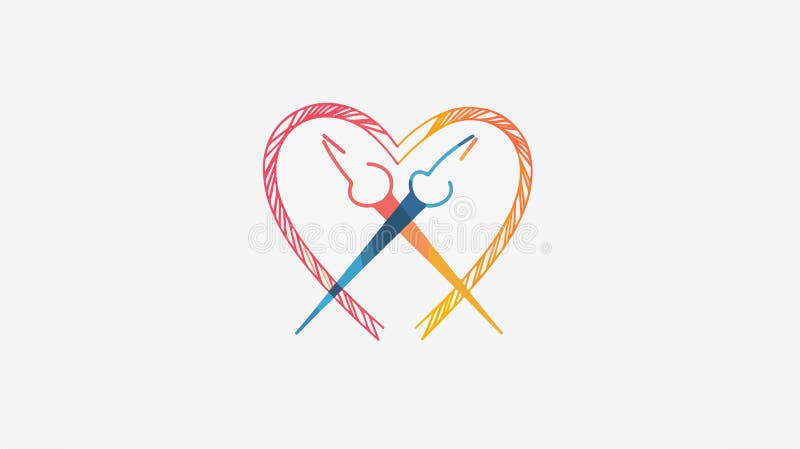 Needle and Thread Logo in Abstract Shape for Creative Designs Stock ...