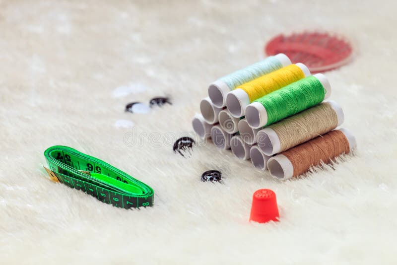 Needle and thread stock image. Image of fine, colors - 107558525