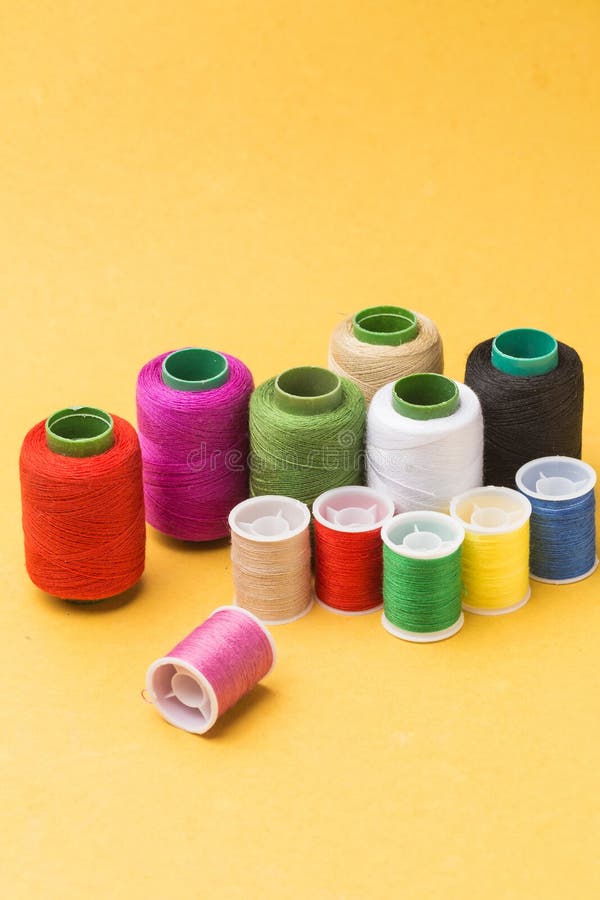 Needle and Thread for Needlework Stock Photo - Image of multicolor ...
