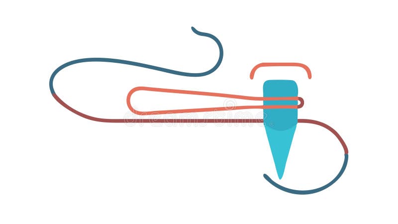 Needle and Thread Outline Vector Icon for Sewing Craft, Vector Design ...