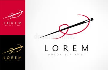 Needle with Thread Sewing Vector Logo Stock Vector - Illustration of ...