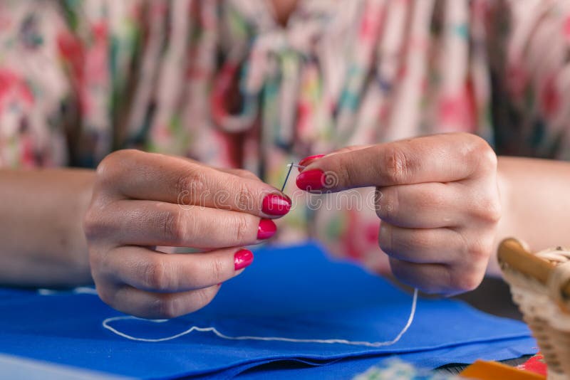 Needle and Thread for Sewing Stock Photo - Image of sewing, clothing ...