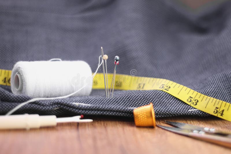 Needle Thread, Side View. Copy Space. Background for Creators Stock ...